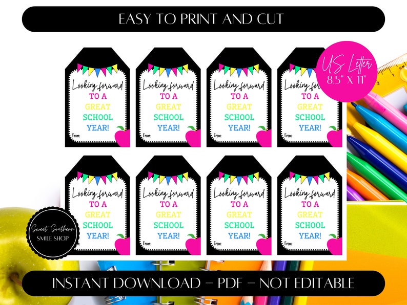 Back to School Gift Tag, It’s Going to Be a Great Year, Meet the ...