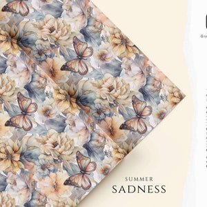 Summer Sadness Seamless Digital Paper Seamless Patterns Scrapbook Paper ...