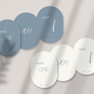 Wedding Menu Bundle Boho Menu Blue Table Number Modern Round Menu ...