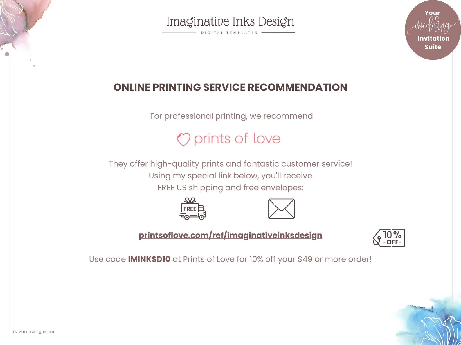 Wedding Invitation Suite With Poems Orange Wedding Stationary Sunset Boho Invitation Modern Wave ...