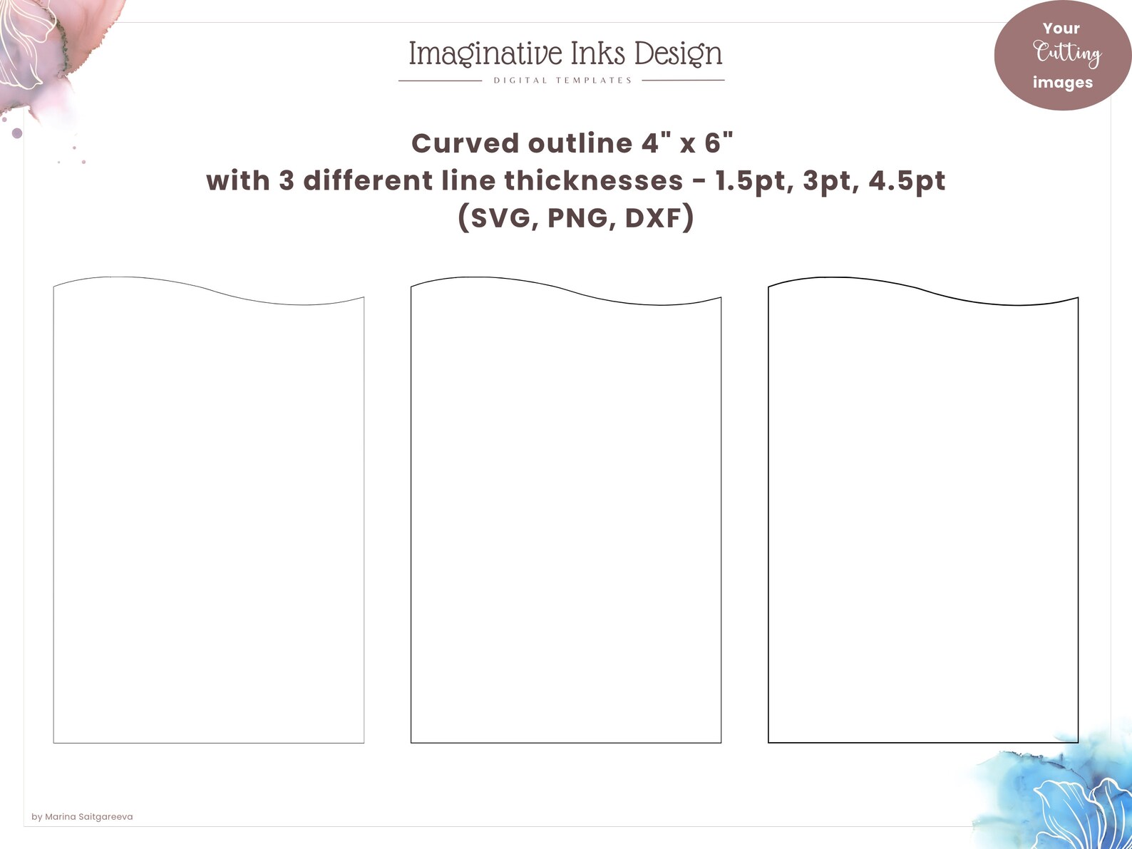 Curved Shape SVG and Curved Outline SVG, Boho SVG Cut Files, Curved Png ...