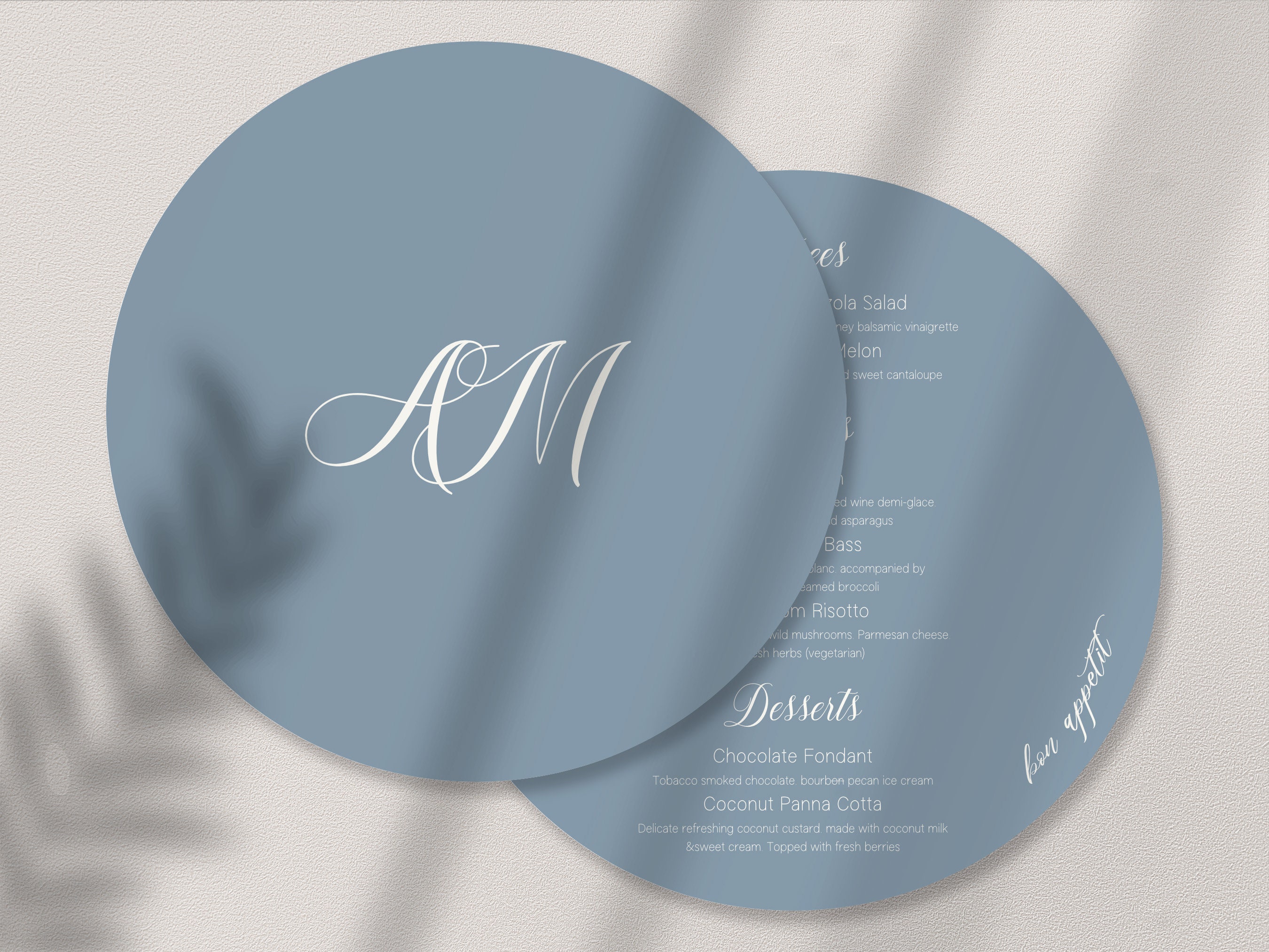 Wedding Menu Boho Menu Card Modern Round Menu Modern Drink Menu ...
