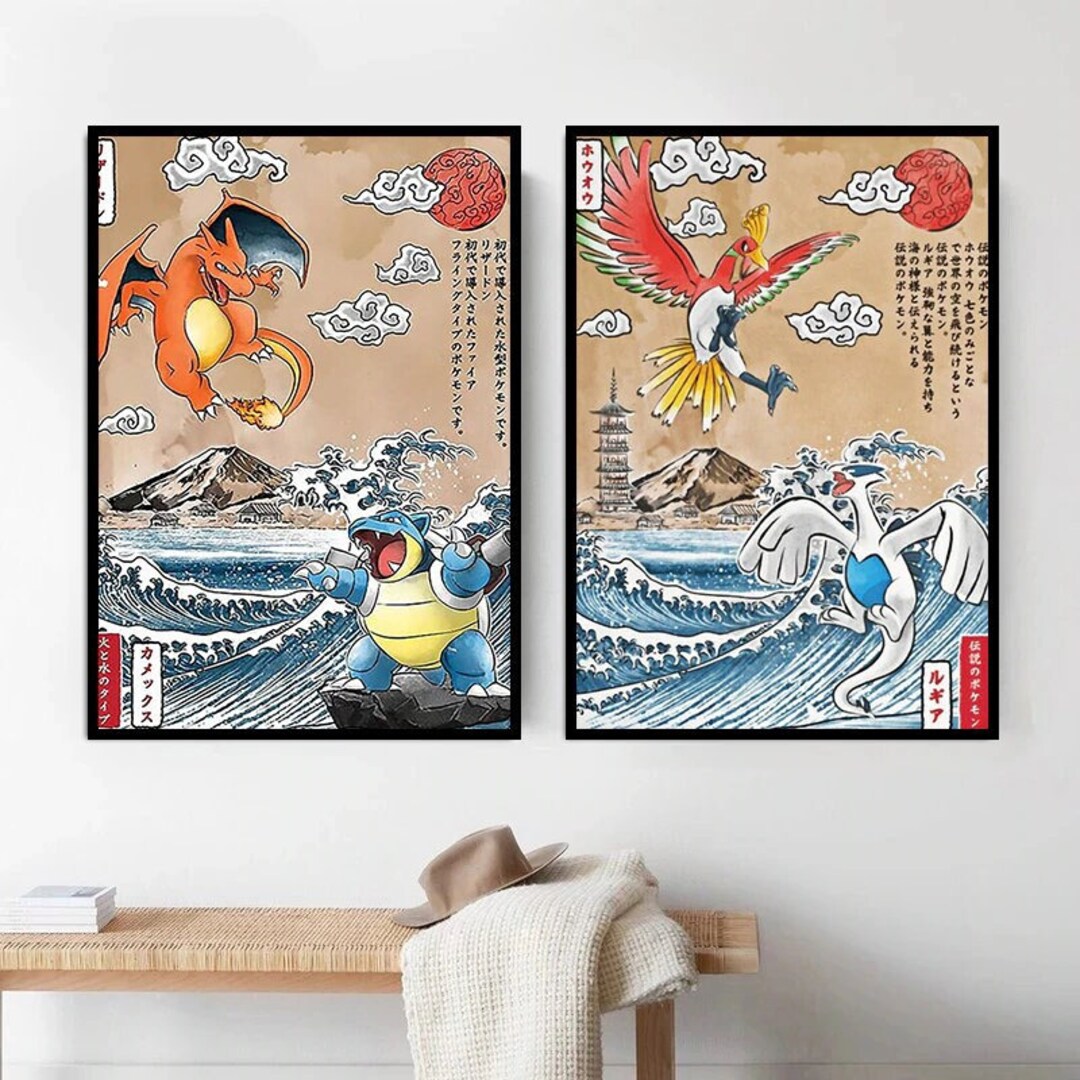 Pokemon Poster Pokemon Wall Art Pokemon Decor Charizard - Etsy