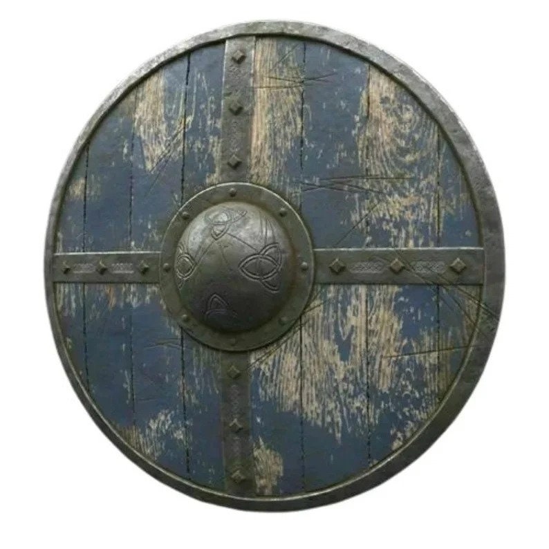 Medieval Round Wooden Shield Wooden Shield Heavy Metal Fittings Shield ...