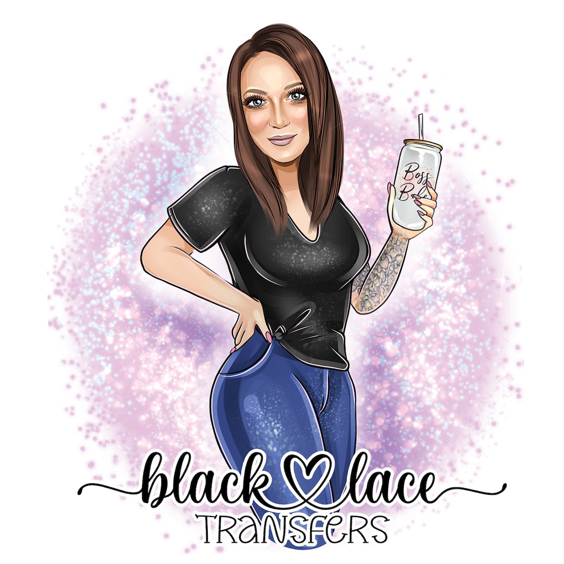 UV DTF Cup Wrap Libby Beer Can Glass 16oz Talavera Pink Ombre - Etsy