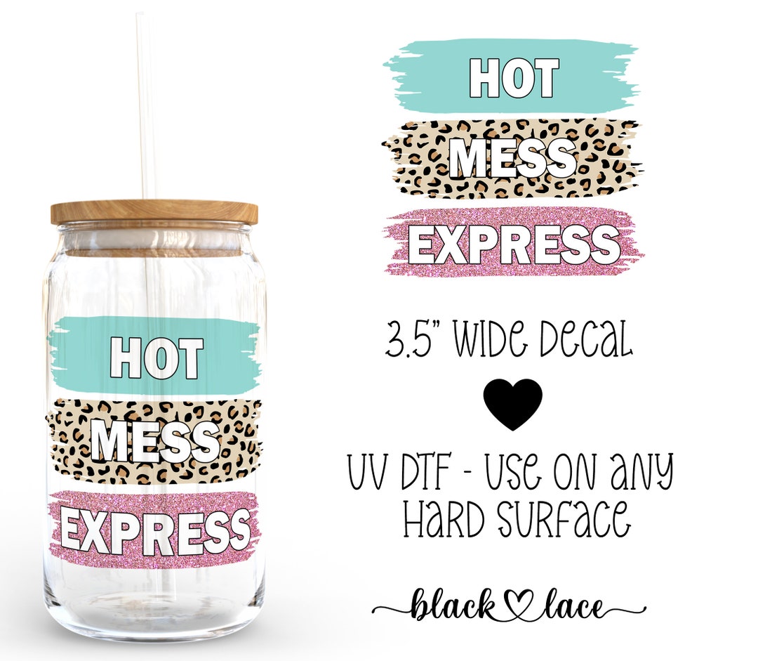 UV DTF Cup Wrap Libby Beer Can Glass 16oz Hot Mess Express - Etsy