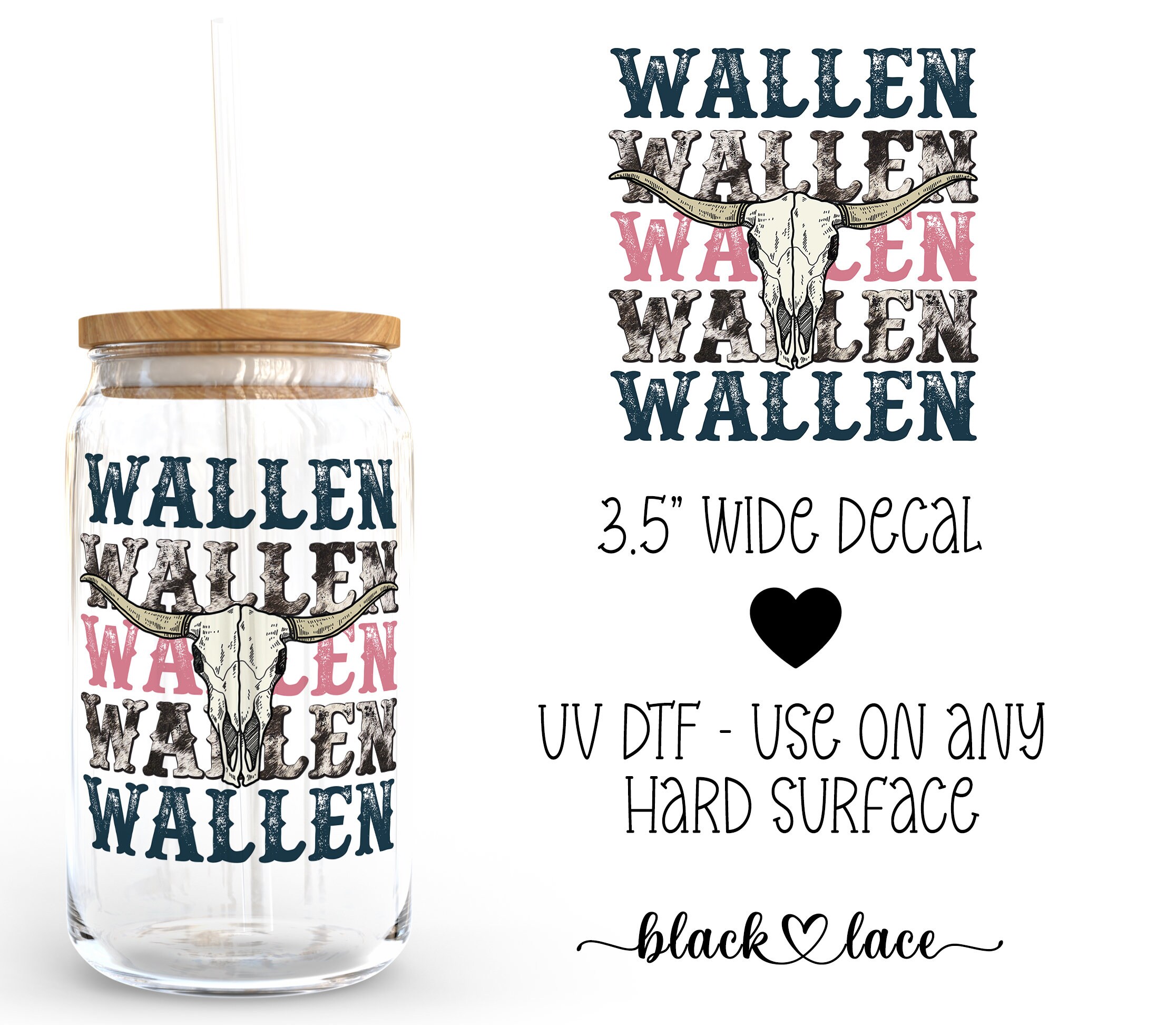 UV DTF Cup Wrap Libby Beer Can Glass 16oz WALLEN - Etsy
