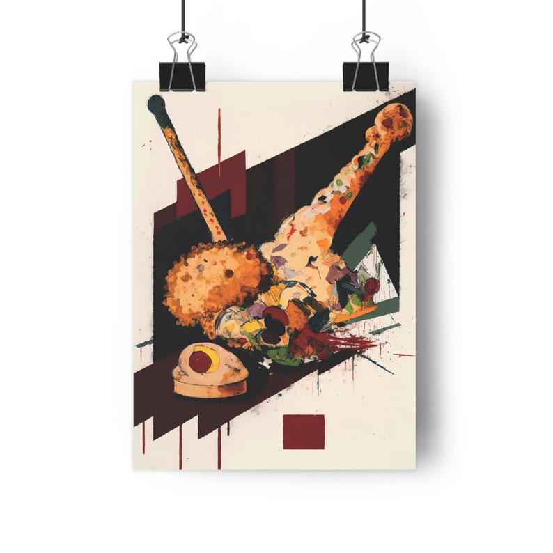 Chicken Joy Abstract Food Art Exhibition Poster Modern - Etsy