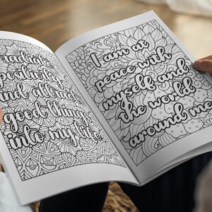 Adult Coloring Book Motivational Quotes downloadable PDF - Etsy