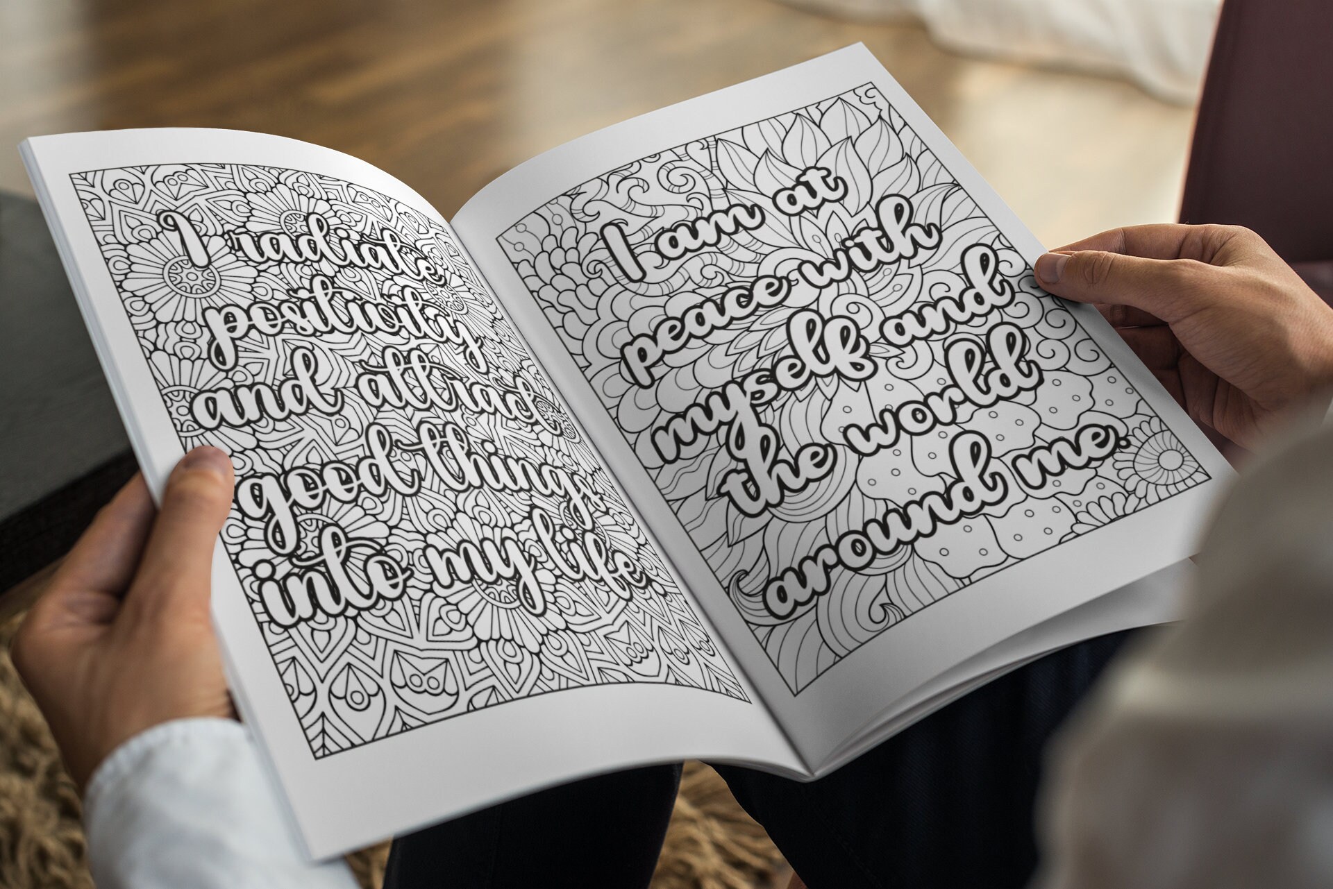 Adult Coloring Book Motivational Quotes downloadable PDF - Etsy