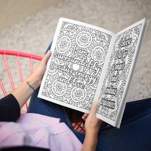Adult Coloring Book Motivational Quotes downloadable PDF - Etsy