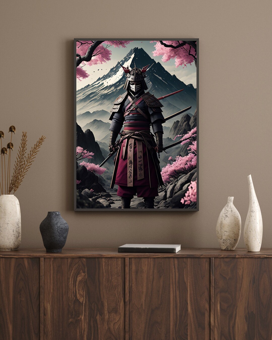 Digital Samurai Art, Epic Digital Illustration of a Samurai Warrior ...