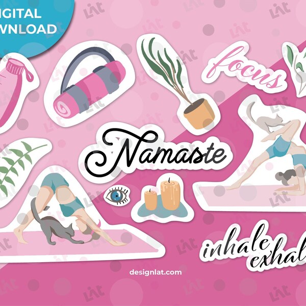 Yoga Stickers - Etsy
