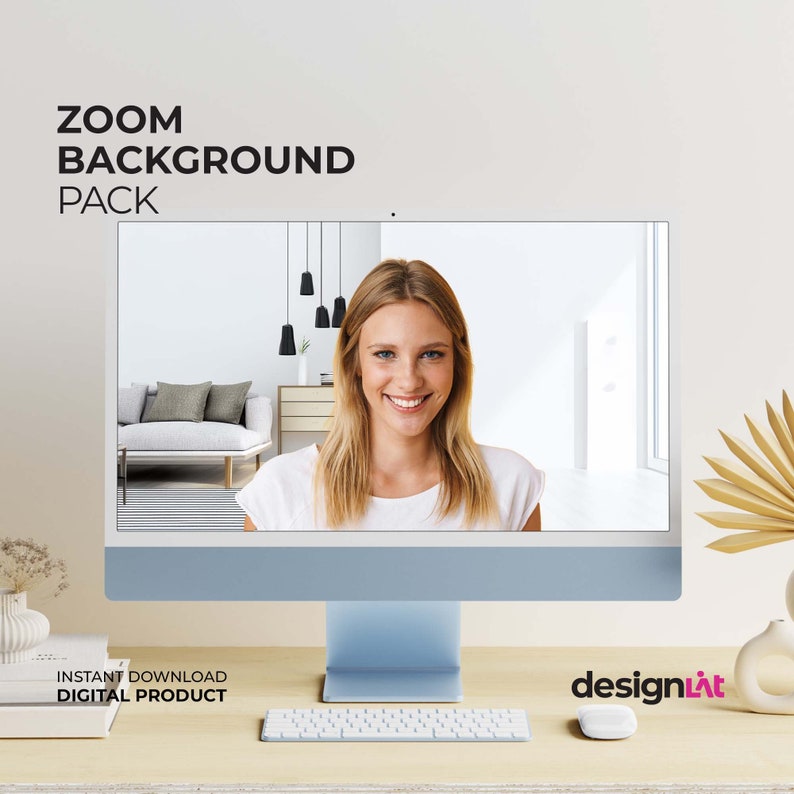 Minimal Zoom Home Office Background Living Room Zoom Background ...