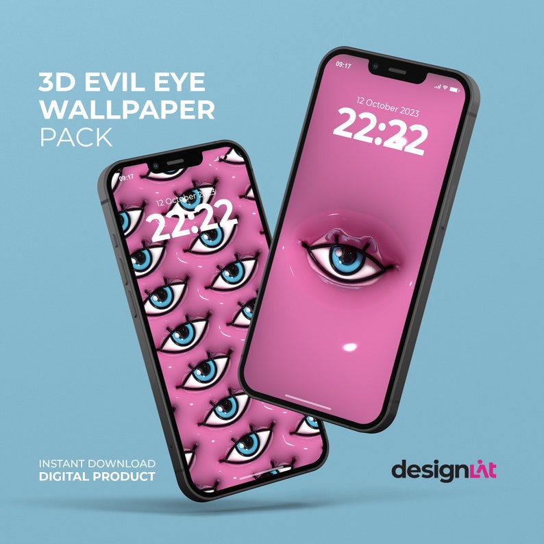 3D Evil Eye Aesthetic Wallpaper for Mobile Phone | Evil Eye Protection ...