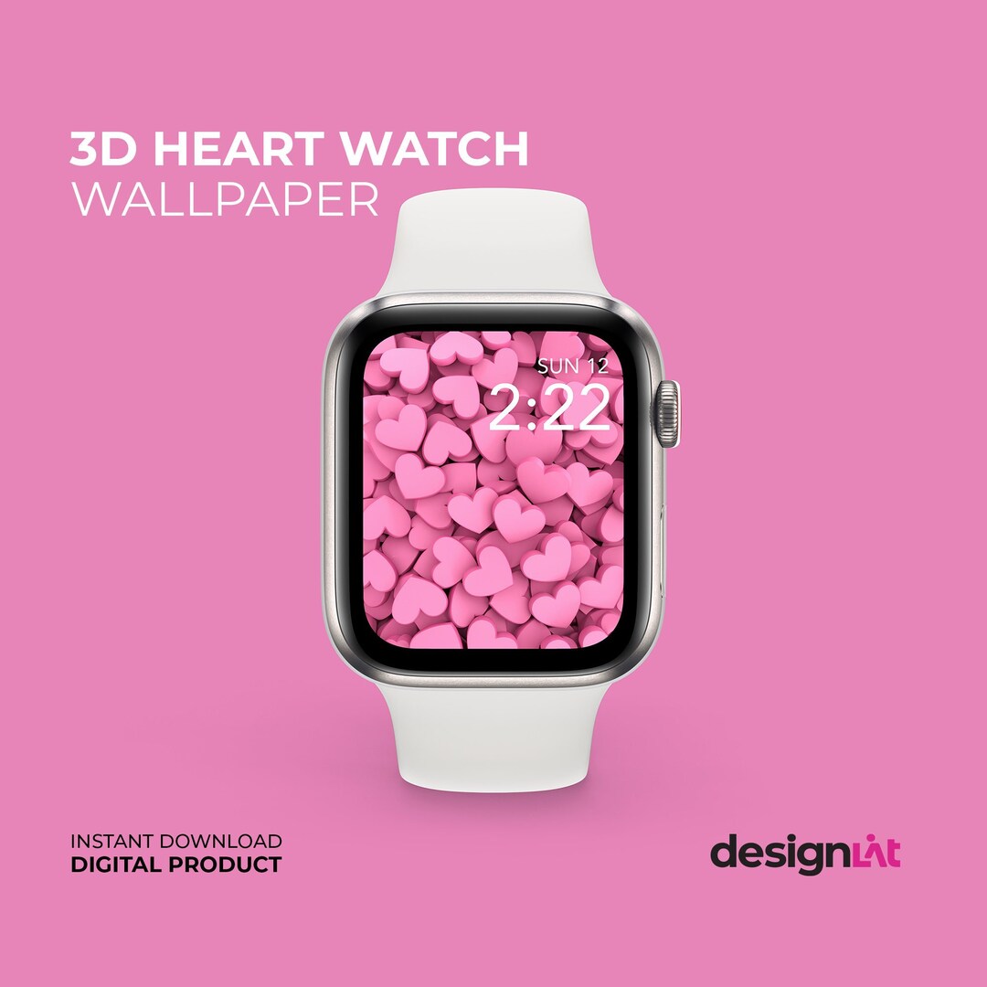 3D Heart Apple Watch Wallpaper | 3D Smartwatch Background | Lock Screen ...