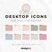 Pink Pastel Aesthetic Folder Icons for Mac & Windows | 10 Soft Pink ...