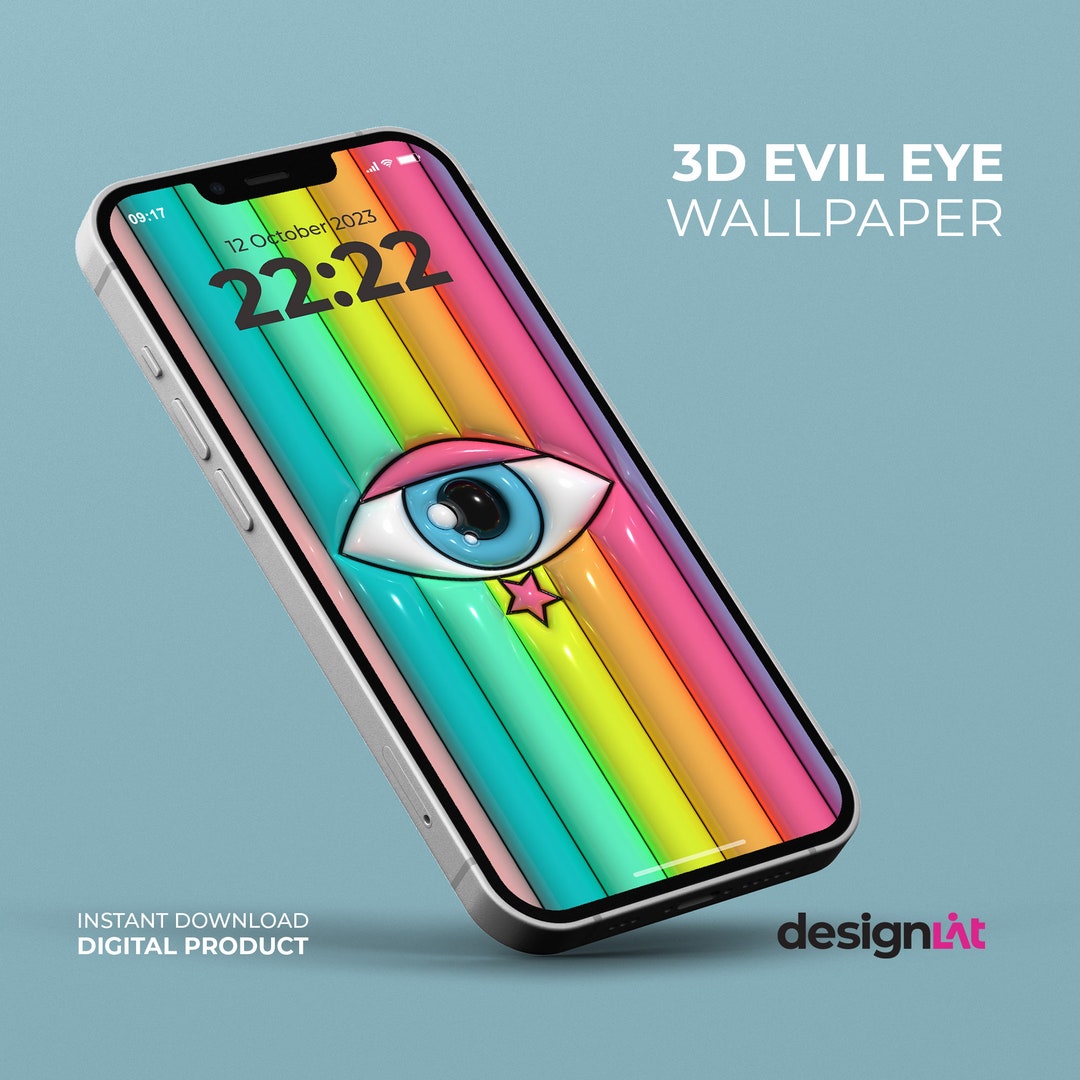 3D Evil Eye Aesthetic Wallpaper for Mobile Phone | 3D Evil Eye ...