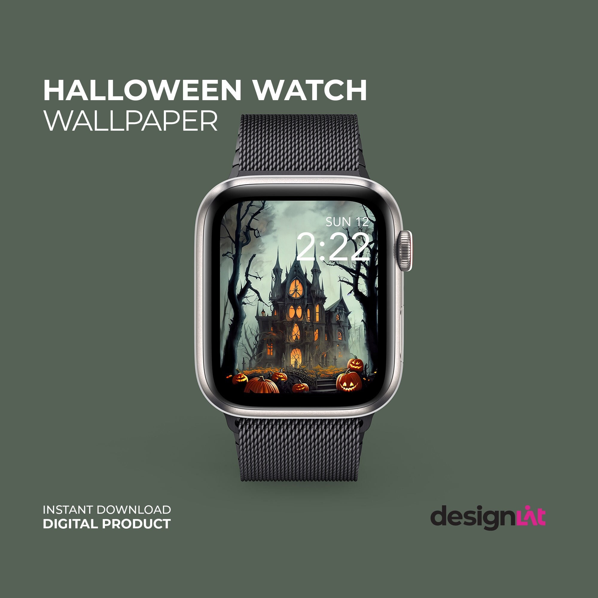 Halloween Spooky Gothic Mansion Apple Watch Wallpaper | Smartwatch ...