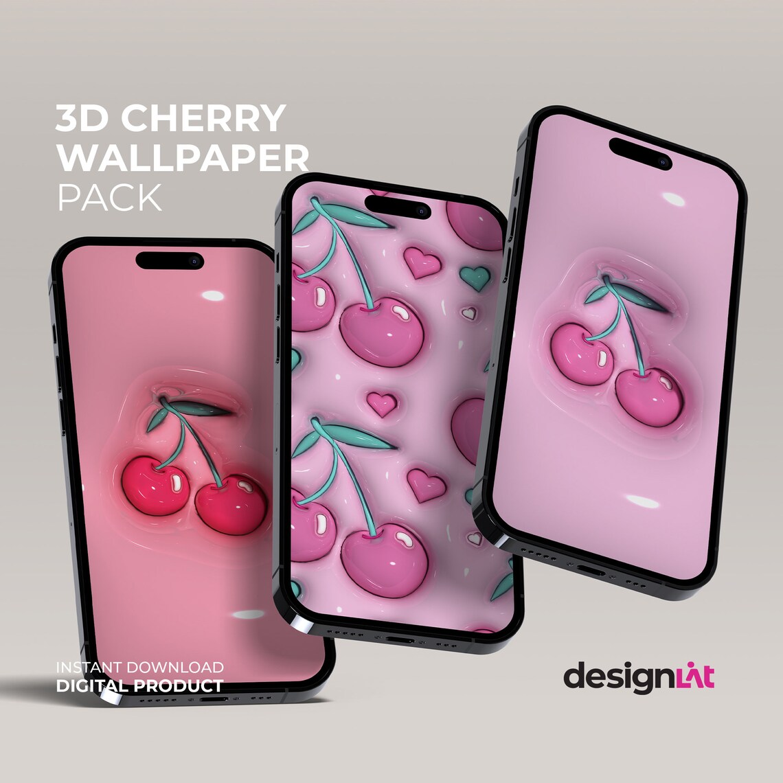 3D Aesthetic Cherry Wallpaper for Mobile Phone | 3D Android Ios iPhone ...