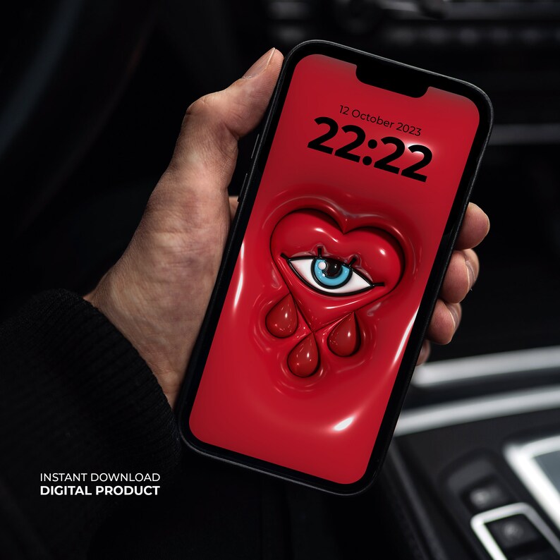 3D Evil Eye Aesthetic Wallpaper for Mobile Phone | 3D Evil Eye ...