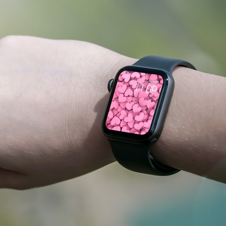 3D Heart Apple Watch Wallpaper 3D Smartwatch Background Lock Screen 3D ...