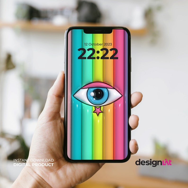3D Evil Eye Aesthetic Wallpaper for Mobile Phone 3D Evil Eye Protection ...