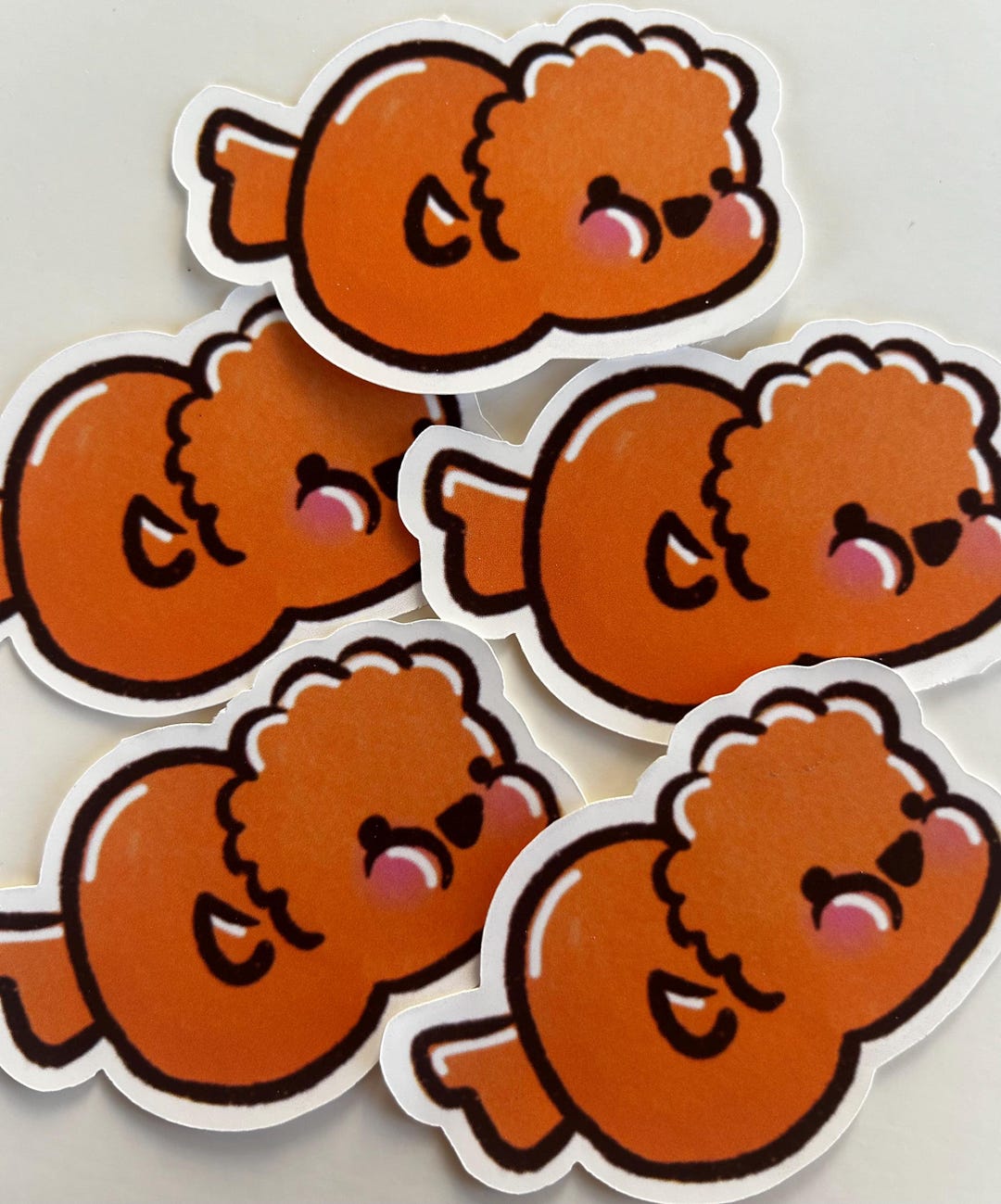 Waffles the Ranchu Goldfish Sticker Cute Hand-drawn Animal Sticker for ...