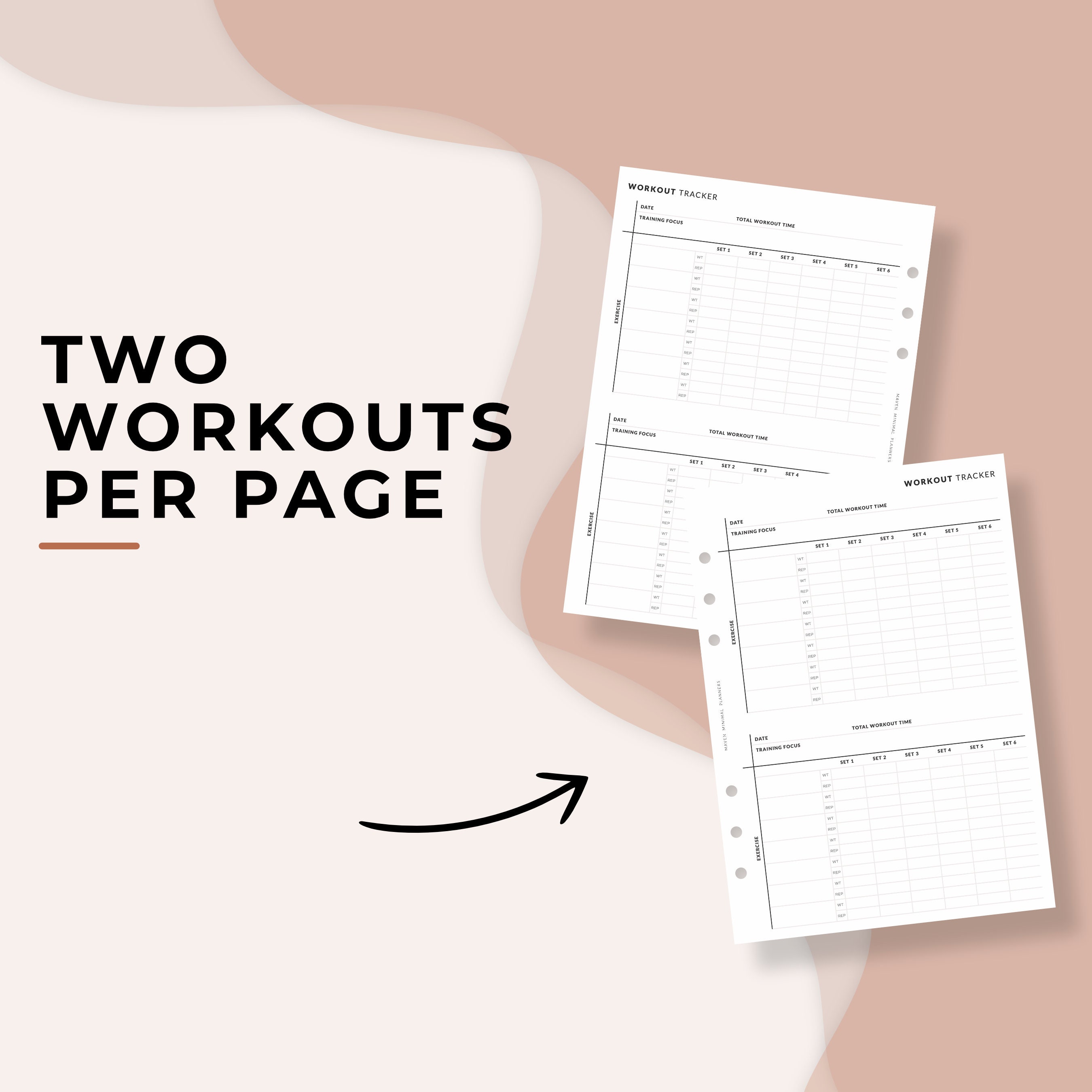 Workout Tracker A5 Printable Insert Fitness Strength - Etsy