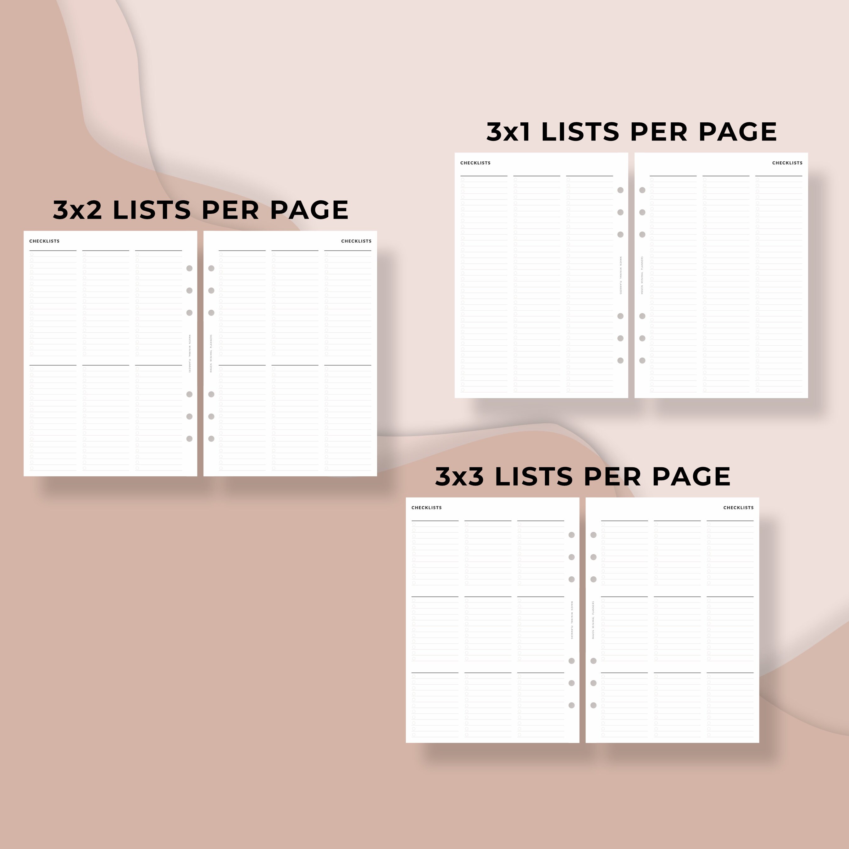 Complete Checklists Bundle, A5 Printable Inserts, for Ringbound ...