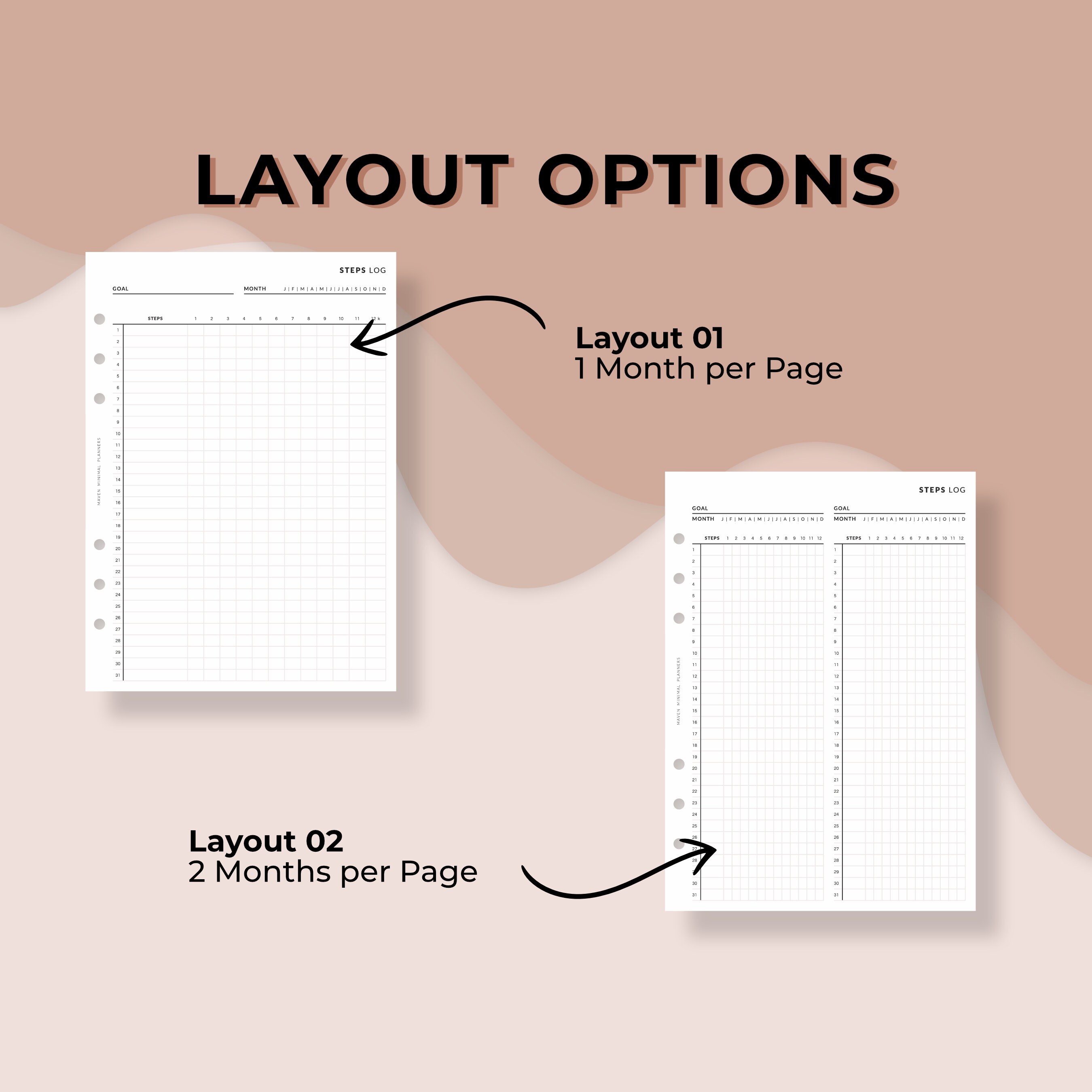 Step Log Printable Insert A5 Format Size Ringbound - Etsy