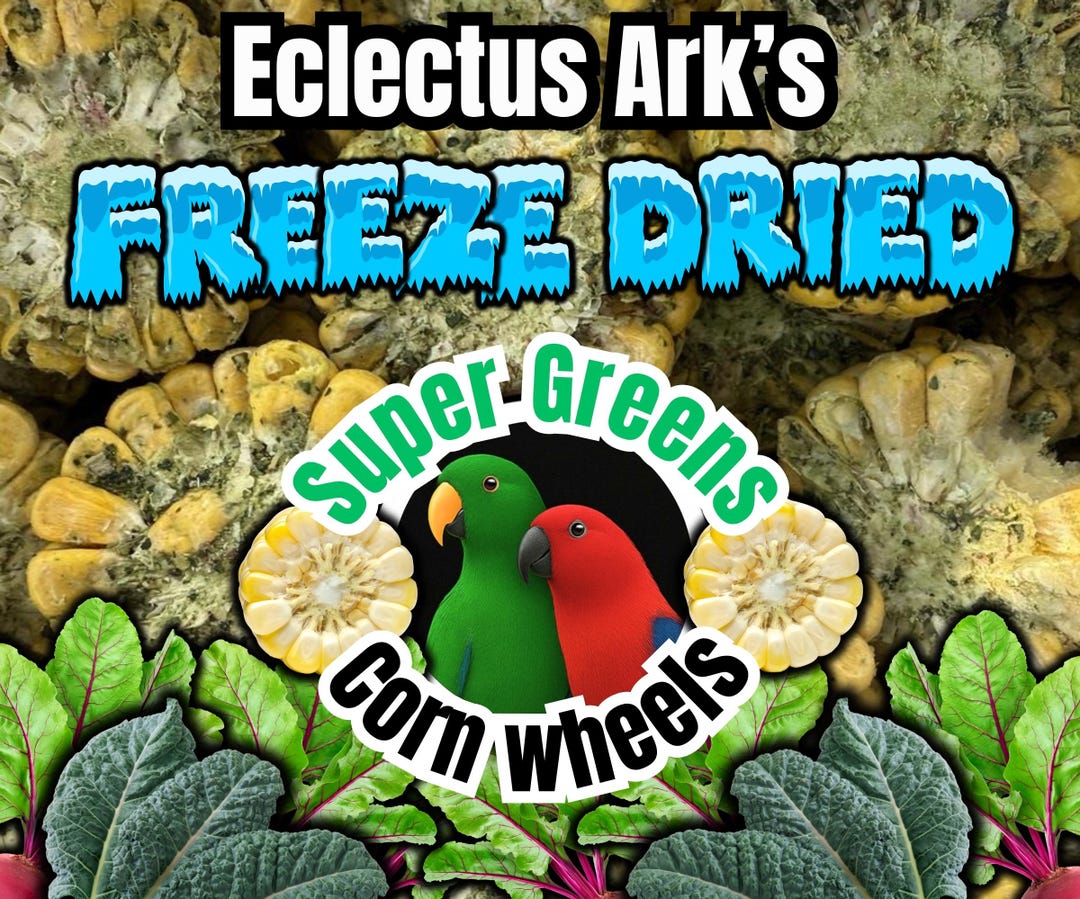 Freeze Dried Super Greens Corn Wheels for Parrots – Antioxidant-rich ...