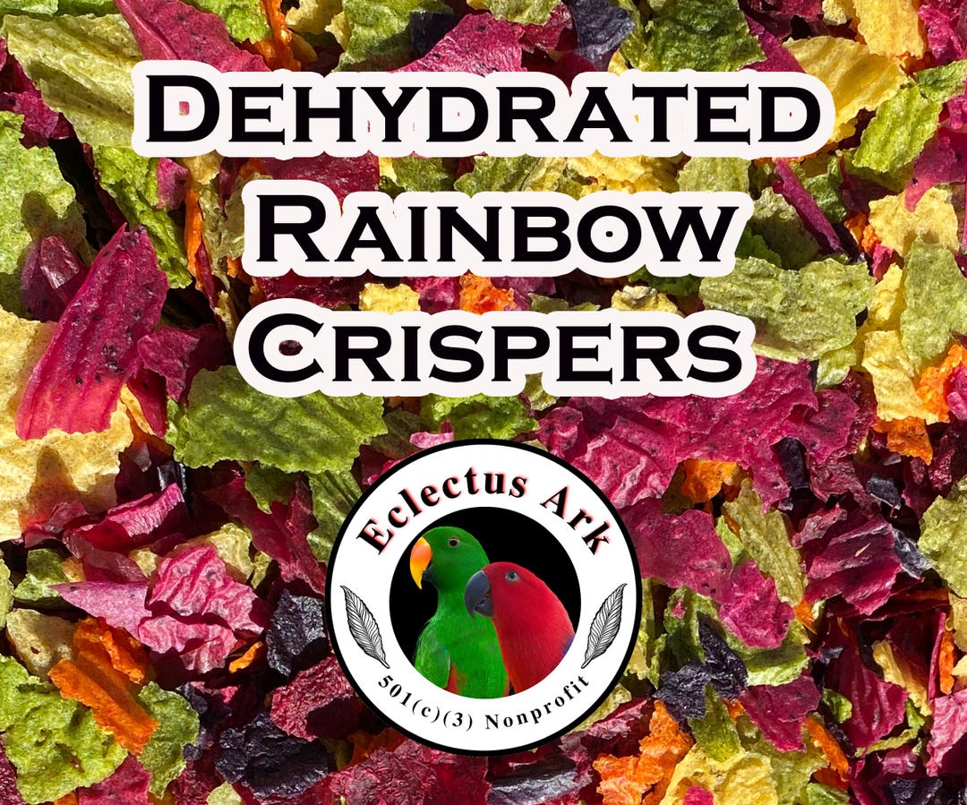 Dehydrated Rainbow Crispers 3 Oz – Vibrant Snack for Parrots - Etsy