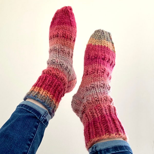 Hand Knit Socks - Etsy