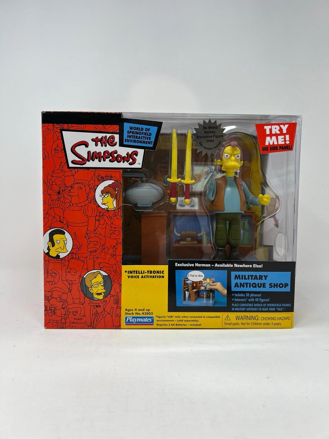 Retro 2003 Playmates the Simpsons Military Antique Shop Connected ...
