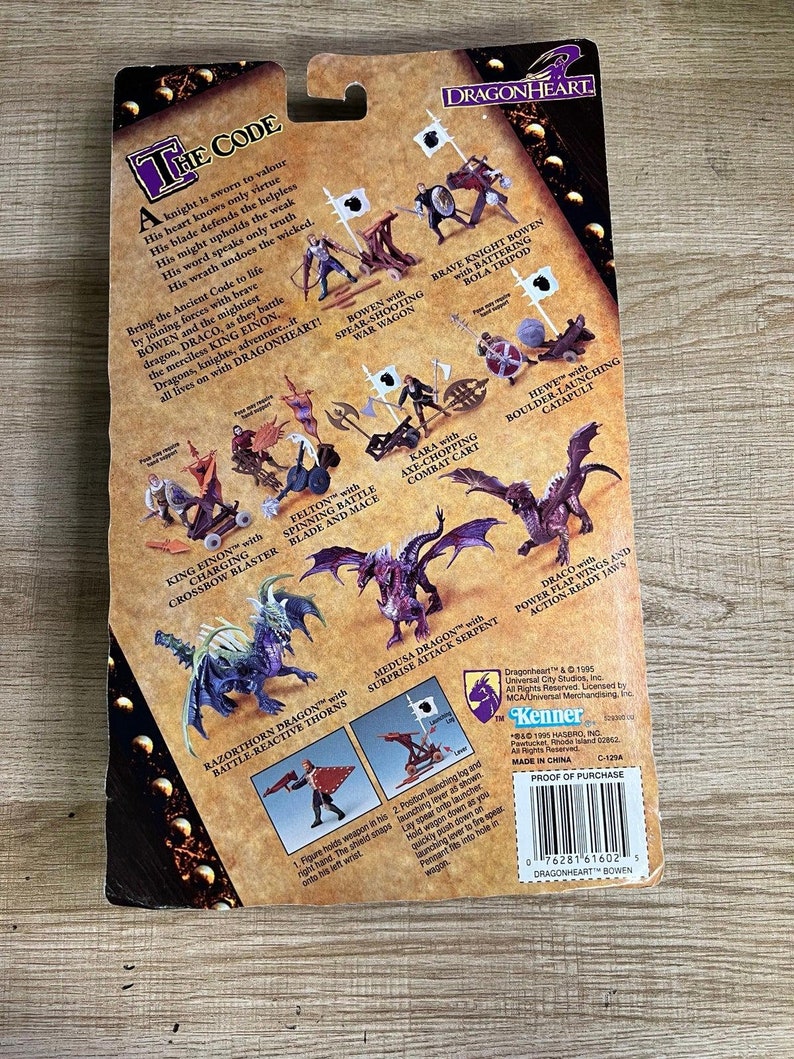Vintage 1995 Kenner Dragonheart Bowen Action Figure - Etsy
