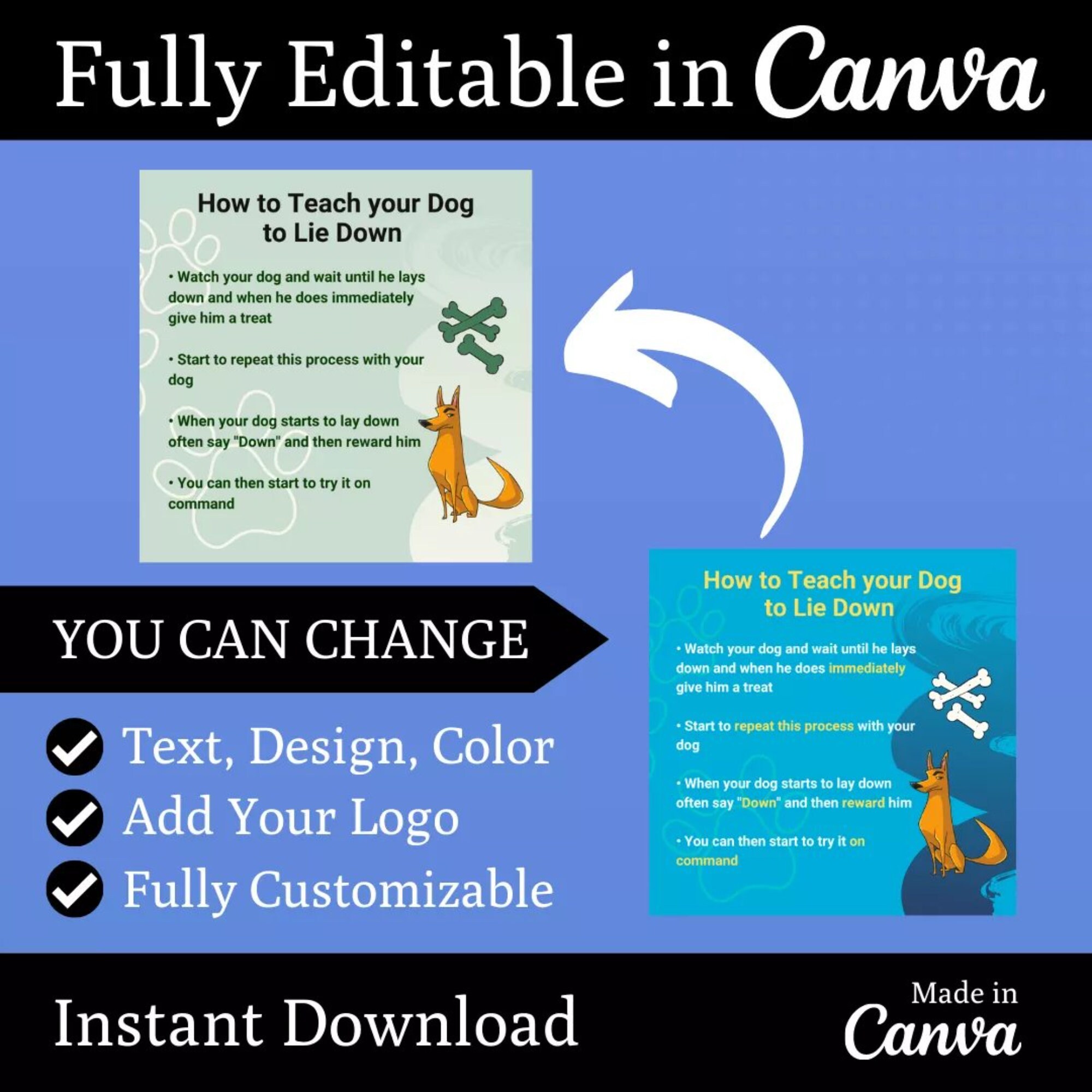 Dog Training Social Media Template Dog Training Infographic Instagram ...