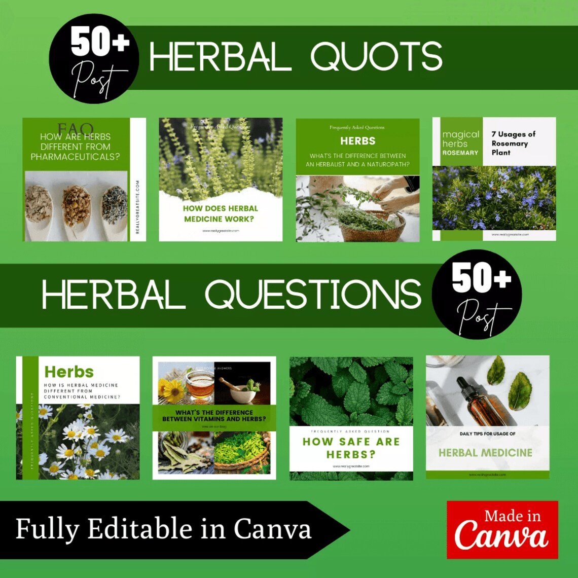 Herbal Social Media Template Herbal Remedy Infographic Instagram ...