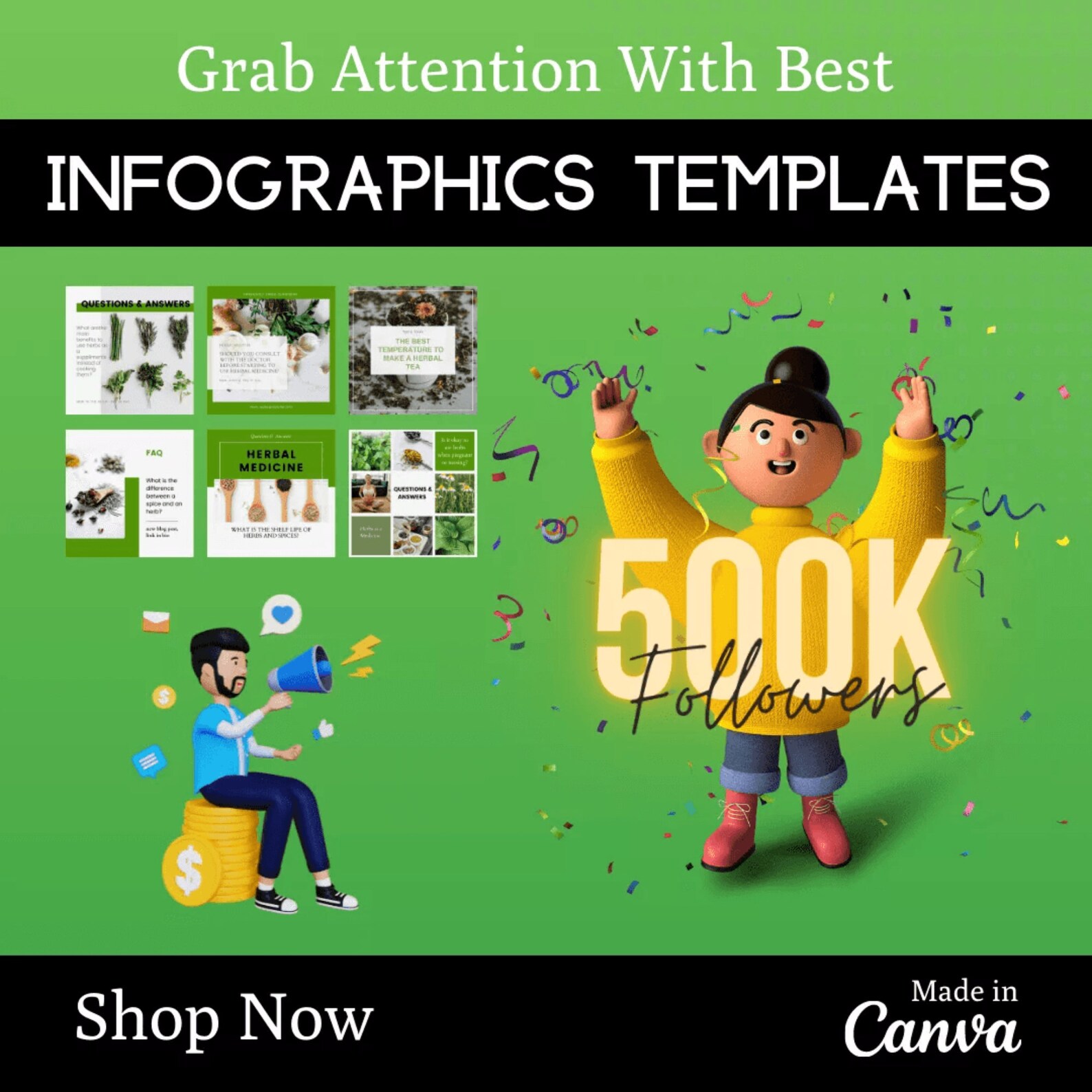 Herbal Social Media Template Herbal Remedy Infographic Instagram ...