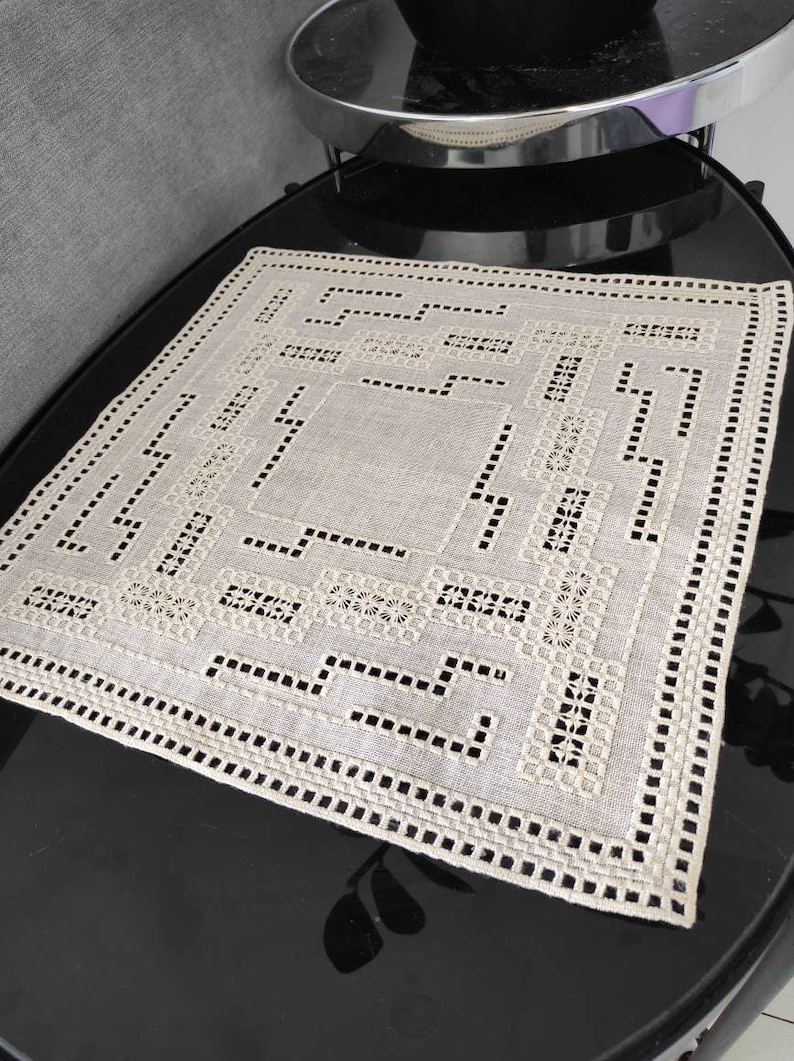 Hardanger Embroidery Tablecloth Scandinavian Vintage Design Home ...