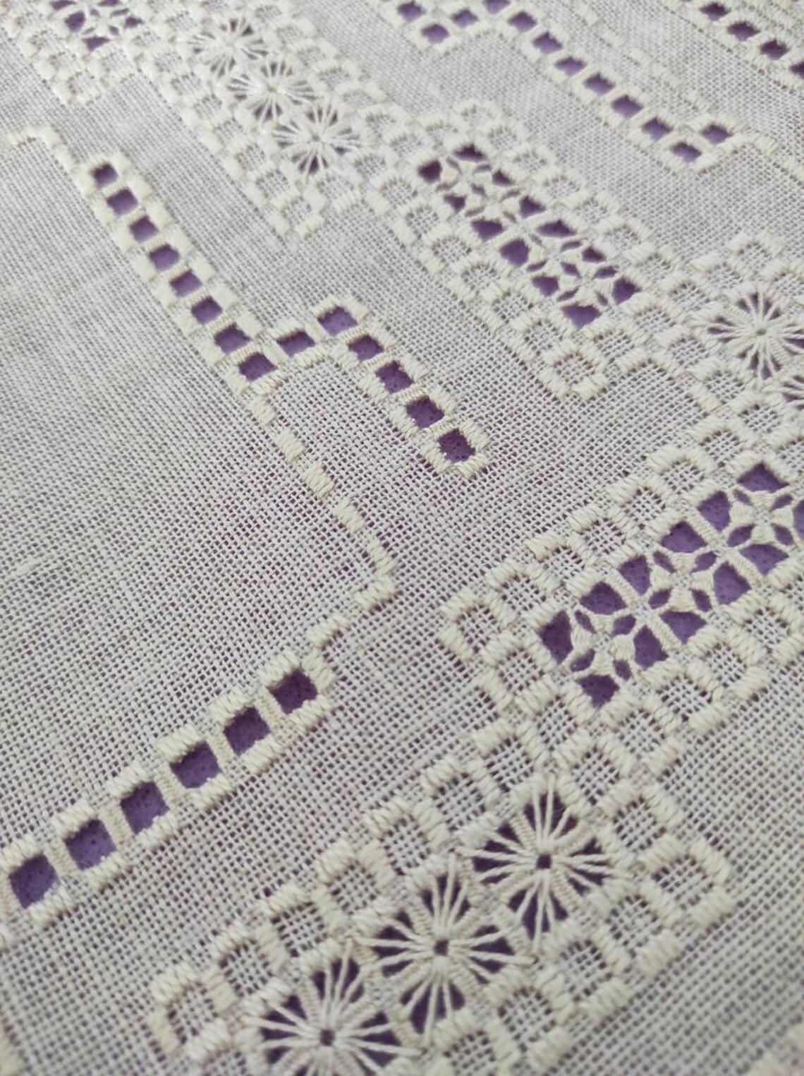 Hardanger Embroidery Tablecloth Scandinavian Vintage Design Home ...