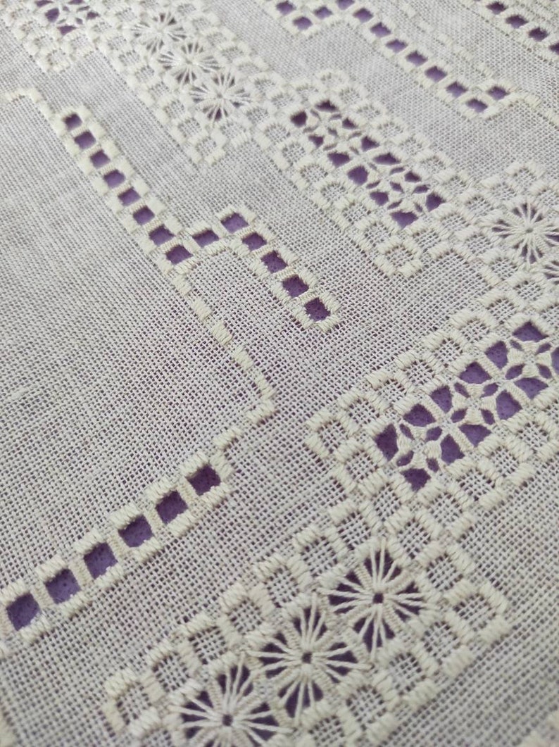 Hardanger Embroidery Tablecloth Scandinavian Vintage Design Home ...