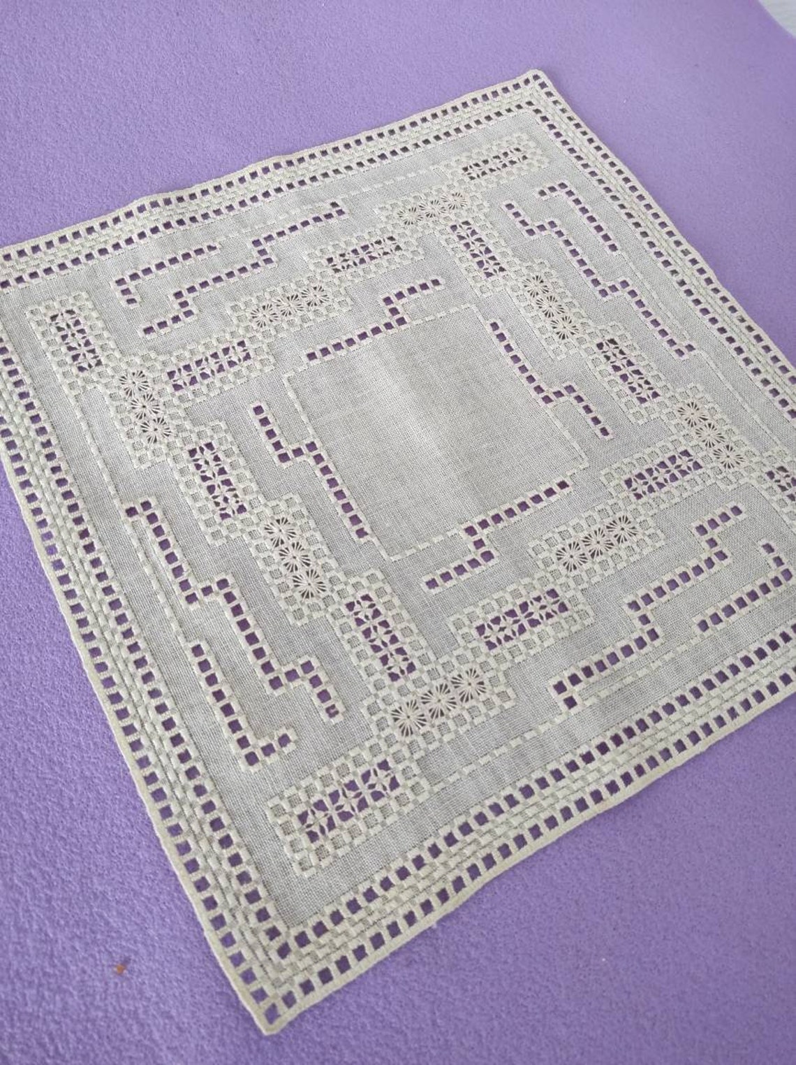 Hardanger Embroidery Tablecloth Scandinavian Vintage Design Home ...