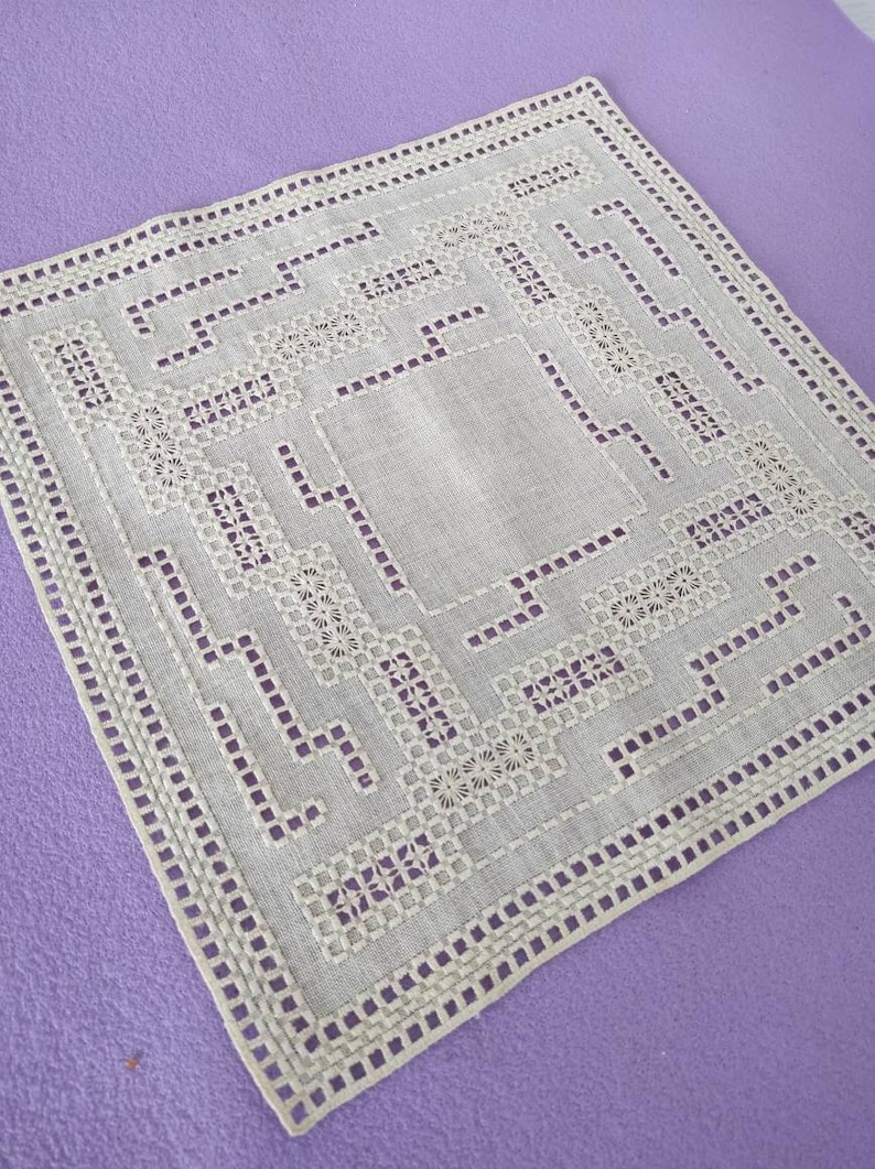 Hardanger Embroidery Tablecloth Scandinavian Vintage Design Home ...