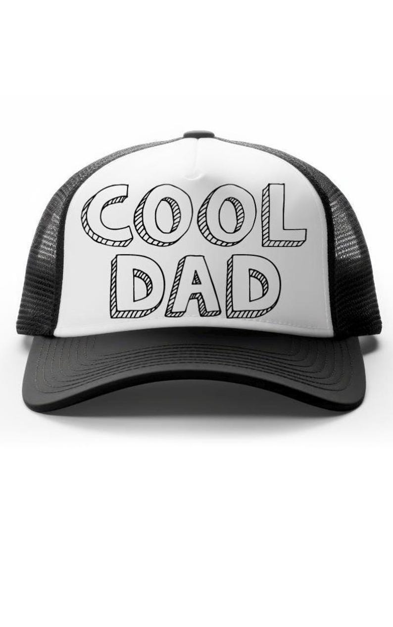 COOL DAD Trucker Hat; Dad Trucker Hat; Cool Dad Hat; White and Black ...