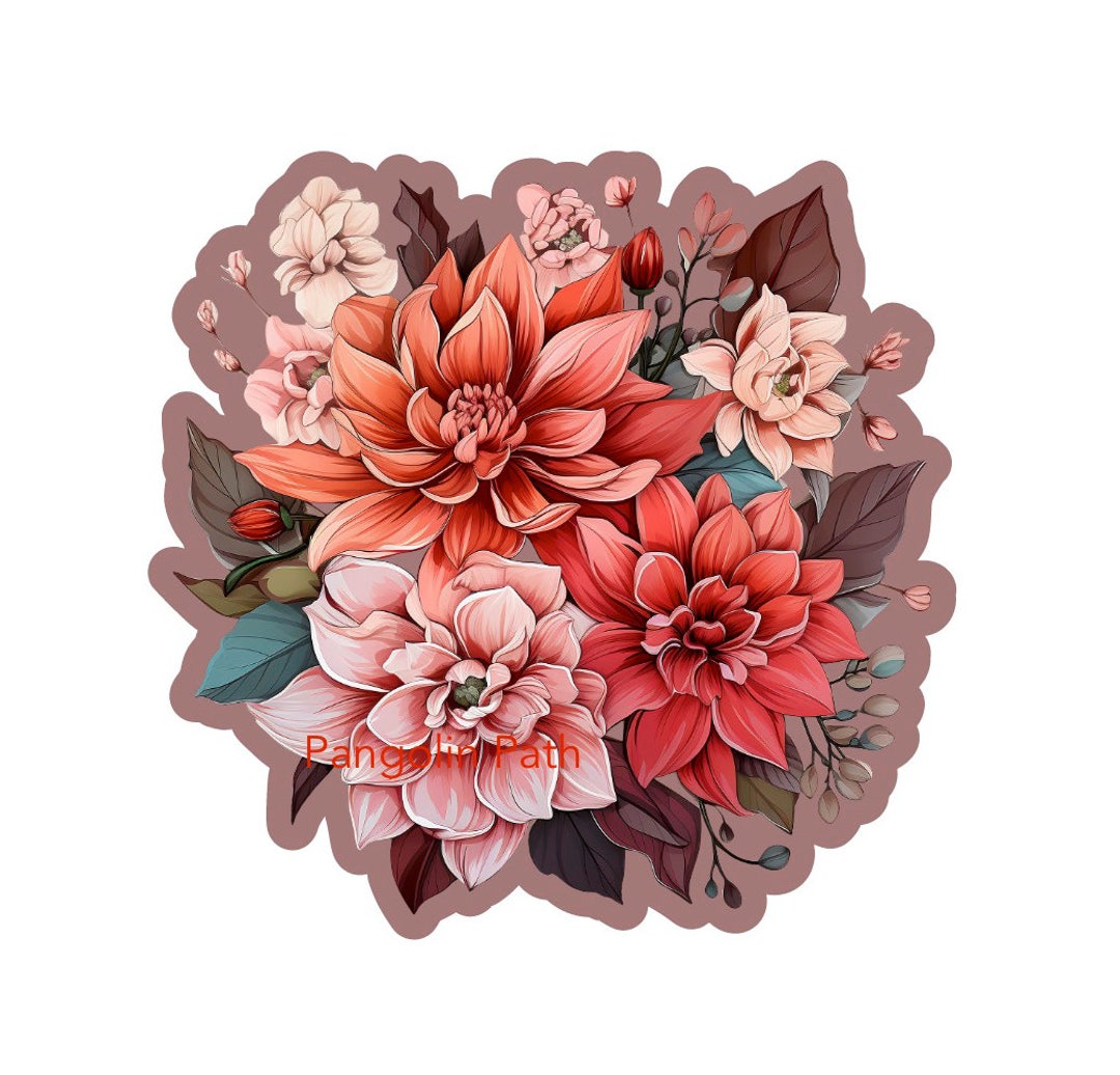 Flower Bouquet Sticker, Botanicals Bunch Sticker - Etsy