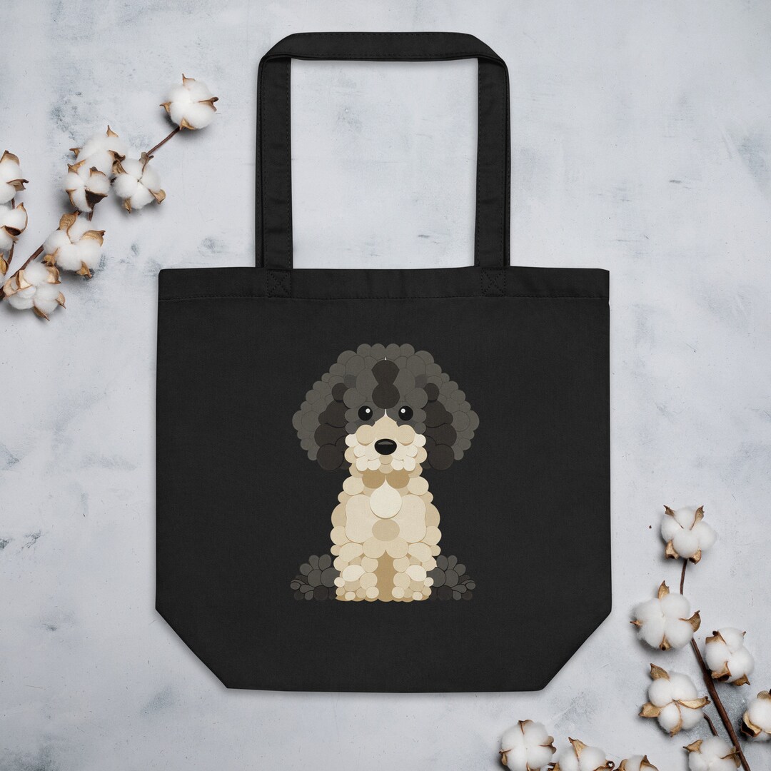 Organic Cotton Poodle Tote Bag, Dog Lover Gift - Etsy