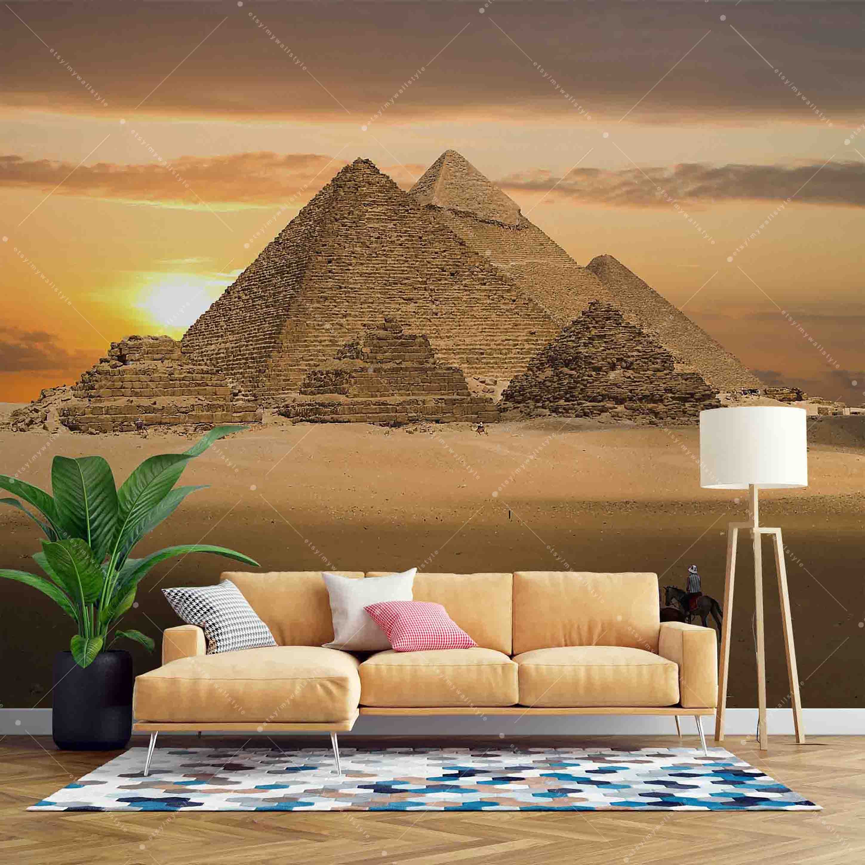 Egyptian Pyramids Unique Wallpaper Removeable Luxury - Etsy