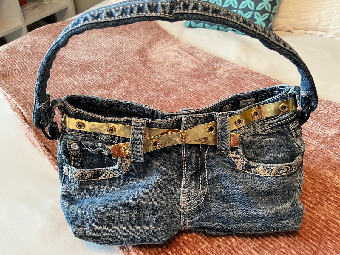 Blue Jean Purse miss Me - Etsy