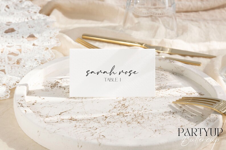 Minimal Place Card Template, Table Name Cards, Table Name Tags ...